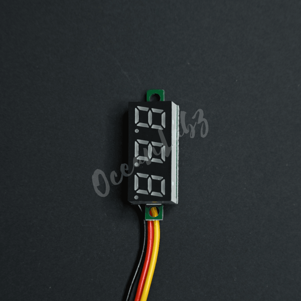 2-Wires 4.5~30Vdc 0.56” 3-Digit LED Digital Voltmeter- Red - OceanLabz