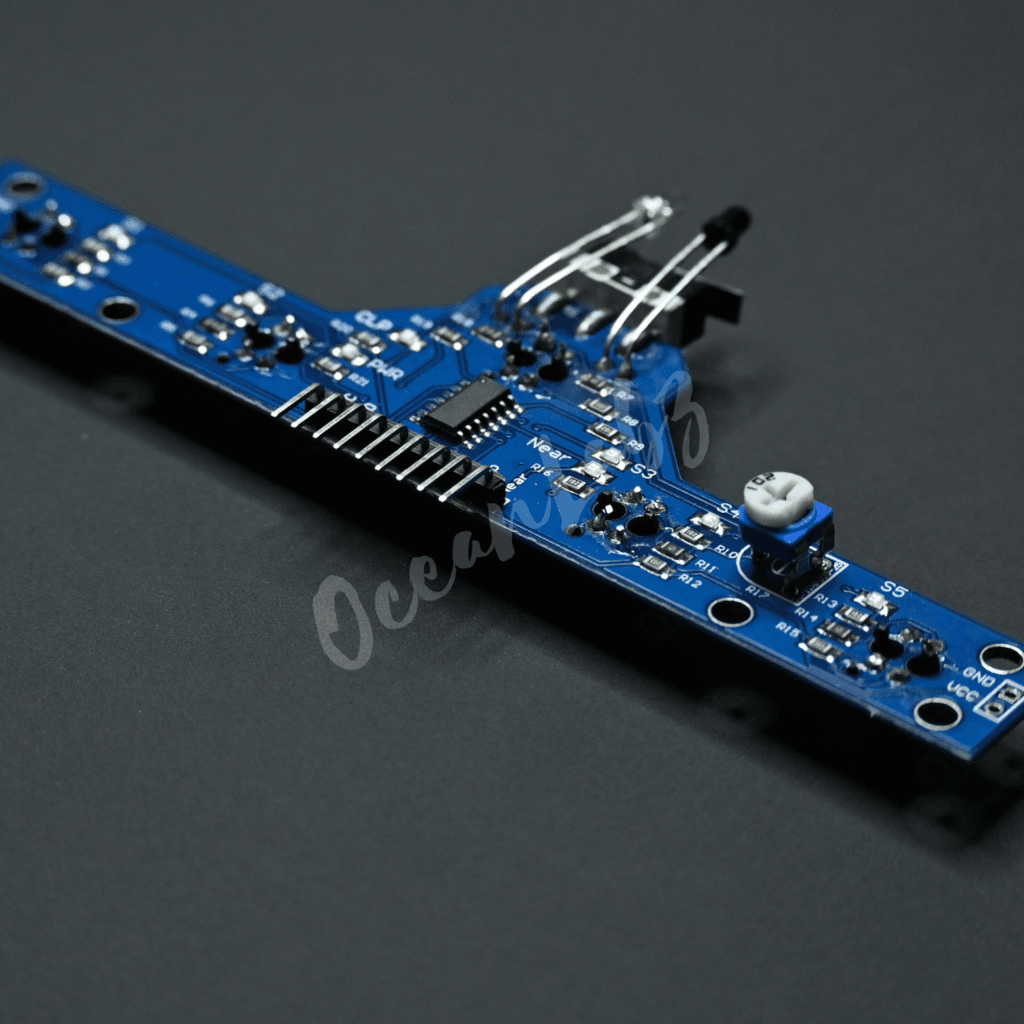 5 Way Ir Array With Bump Switch Line Sensor Array Oceanlabz