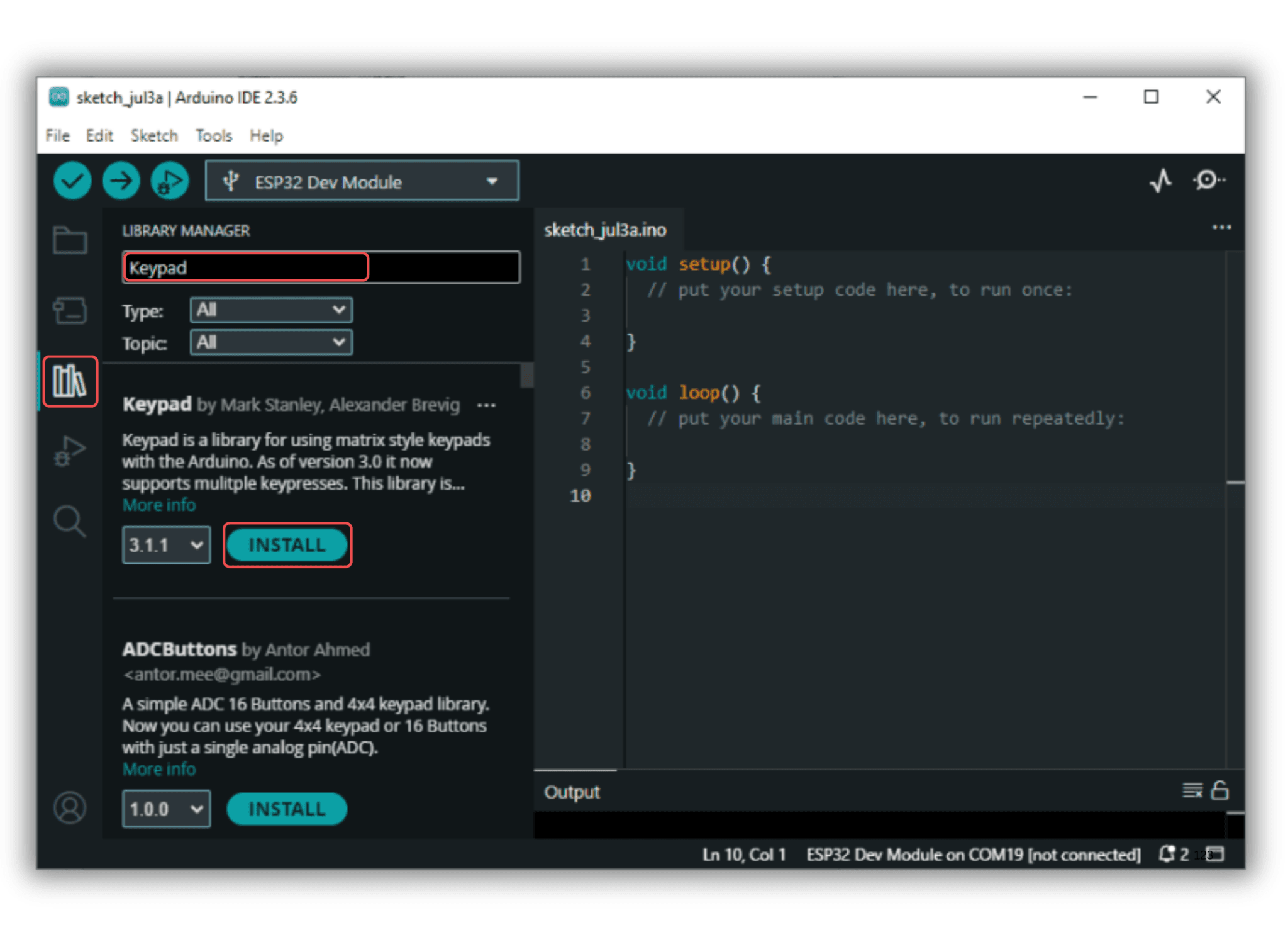 ESP32 4x4 Keypad with Arduino IDE - OceanLabz