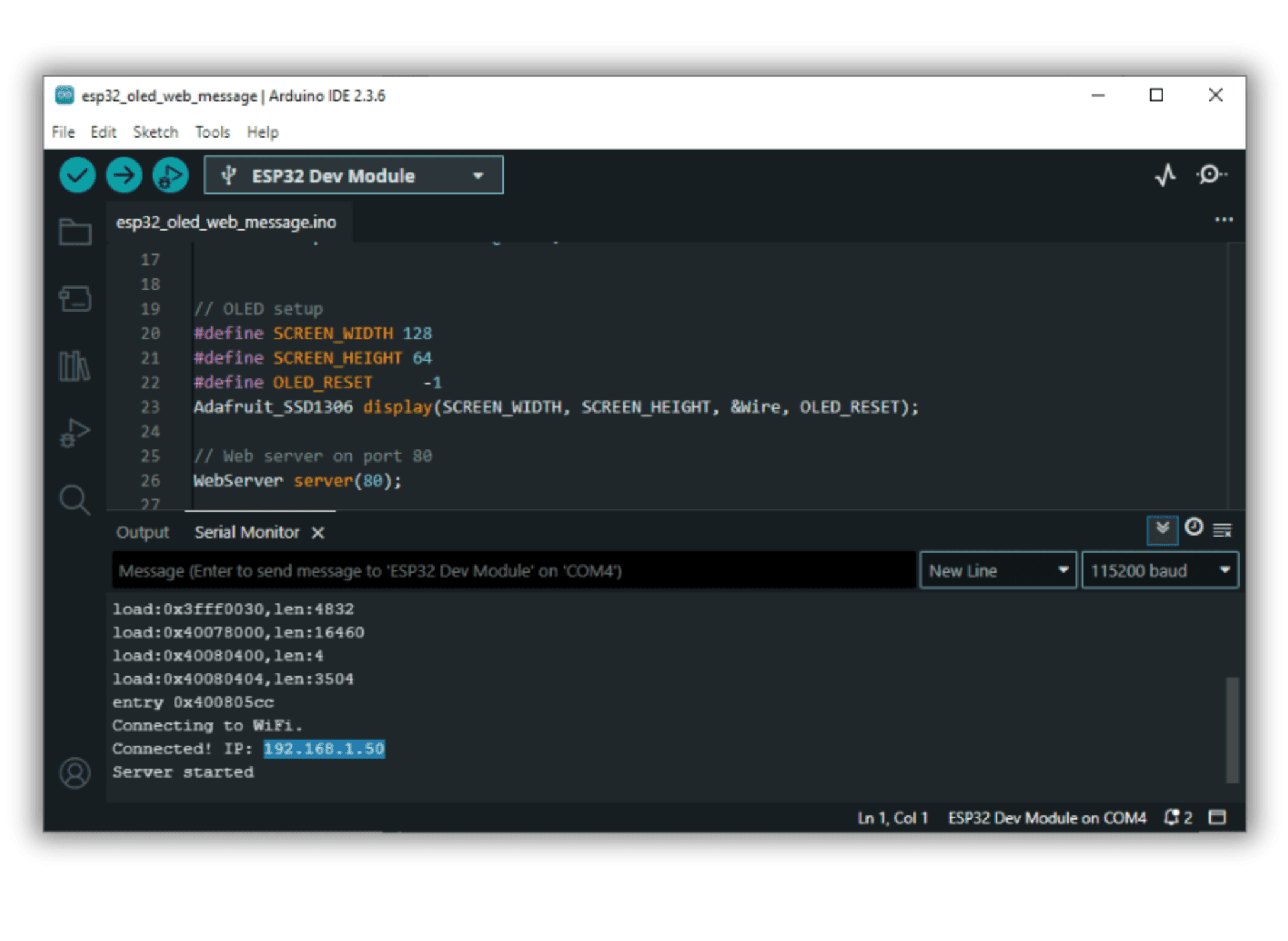 Esp32 Oled Display With Arduino Ide Oceanlabz