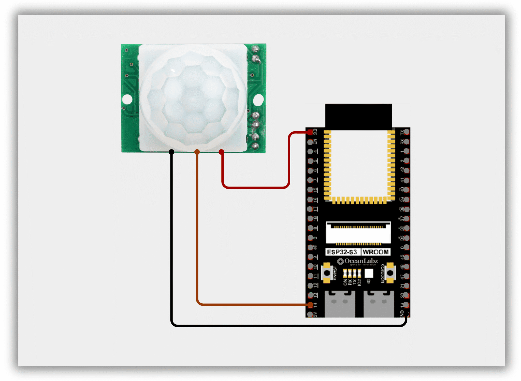 ESP32-S3 PIR Motion with Arduino IDE - OceanLabz